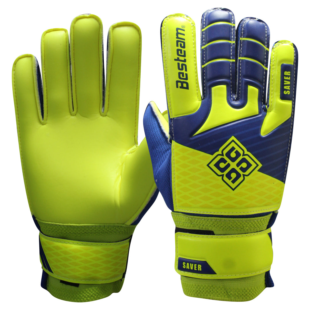 Saver GK Glove - Fluro Yellow/Royal Blue – Besteam Sport